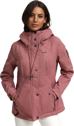 Marikoo warme Damen Winter Jacke Teddyfell gefütterte Winterjacke B802 [B802-Bik-Terracotta-Gr.XL]