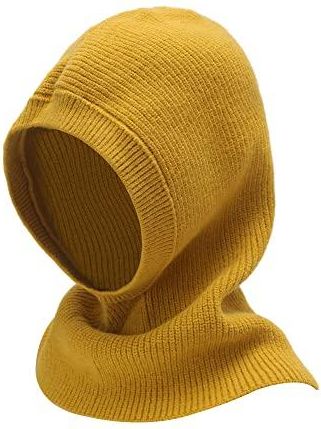 ZLYC Bonnet dhiver tricoté coupe-vent à capuche pour femme, Jaune uni, taille unique