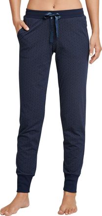 Schiesser Damen Lange Schlafanzughose Jerseyhose Lang - 165671, Größe Damen:68, Farbe:Nachtblau