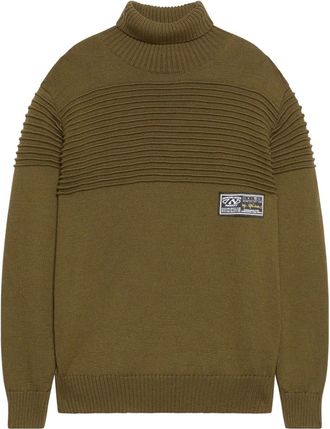 GCDS Gcds, Homme, Pulls, Vert, Taille: XL Dolcevita a Coste Ottoman
