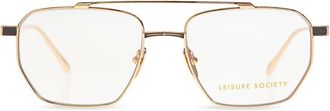 Leisure Society lunettes de vue Prism &agrave; barre frontale - Or