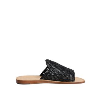 Dolce & Gabbana Geflochtene Raffia Slides Schuhe - - Shoes - Herren - Schwarzk - 40 EU