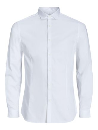 Jack & Jones Herren Freizeit Hemd JJPRPARMA Slim Fit Weiss Blau Schwarz XS-XXL, Gr&ouml;&szlig;e:XS, Farbe:White SUPER Slim 12097662