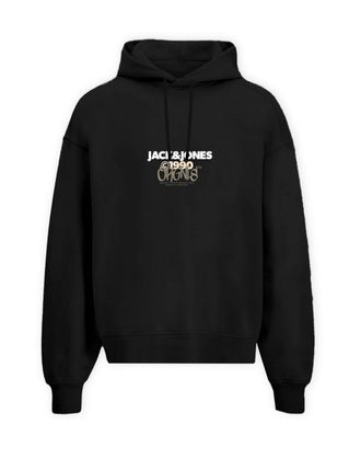 Jack & Jones JACK&JONES Herren Jorbushwick Sweat Hood FST Kapuzenpullover, Black, S