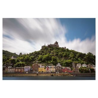 artboxONE Poster 75x50 cm Städte Cochem am Moselufer - Bild reichsburg cochem burganlage Deutschland