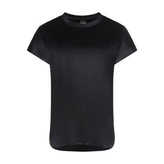 Pinko Pinko, Femme, Tops, Noir, Taille: 40 FR Blouse en satin &agrave; manches courtes
