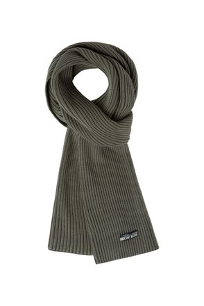 Camp David Herren Rippstrickschal Stone Washed Medium Khaki, None