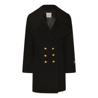 Patou Doppelreihiger Midi-Mantel - - Coats - Damen - Schwarzk - S