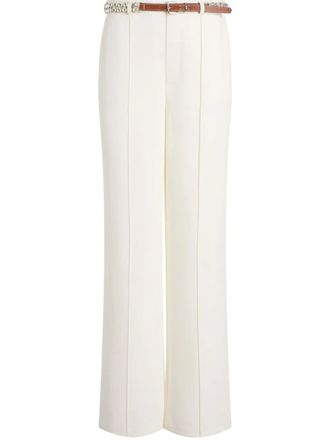 Cinq à Sept Ester Hose mit Strassgürtel - Weiß