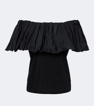 Max Mara Off-Shoulder-Top aus Baumwolle