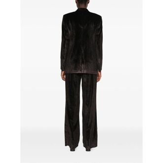 Tagliatore Corduroy Double-Breasted Pant Suit - Brown