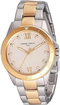 Pierre Cardin Femme, Accessoires, Jaune, Taille: ONE Size Montre habill&eacute;e en acier inoxydable
