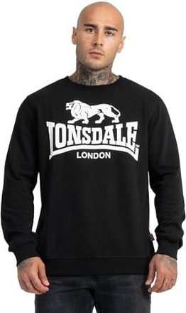 Lonsdale Men Crewneck Sweatshirt Gosport Sweat-Shirt Homme, Noir (Schwarz), Medium (Taille Fabricant: M)