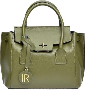 Isabella Rhea Gr&uuml;n Rindsledertasche