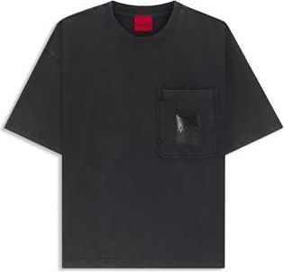 HUGO BOSS Hommes Darfel T-Shirt en Jersey de Coton à Logo revisité