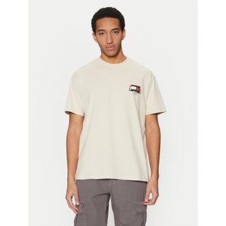 Tommy Jeans T-Shirt Novelty DM0DM20351 Beige Relaxed Fit