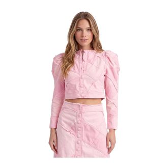 LoveShackFancy Loveshackfancy, Damen, Jacken, Rosa, XSGr&ouml;&szlig;e
