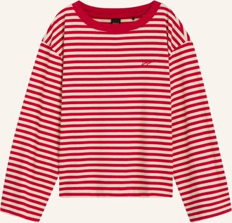 HUGO BOSS Top C_Ewa_Stripe Relaxed Fit rot