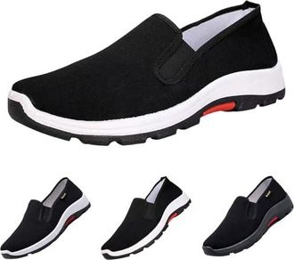 Generic Chaussures de loisirs pour hommes sportives : chaussures de sport &agrave; enfiler chaussures de jogging baskets orthop&eacute;diques respirantes chaussures dext&eacute;ri