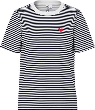 Pieces Pcmila Ss Heart Tee JRS Noos Bc