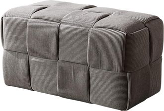 Generic Handgewebte Quadratmeterströme, Samtpolsterte Fußschemel, Moderne, Gepolsterte Fußstopps, Geeignet Für Eingänge, Schlafzimmer Und Wohnzimmer(Size:27.6