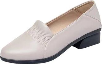 Generic Chaussures de mariage pour femme avec plateforme Bottes épaississantes Chaussures Mocassins, gris, 37