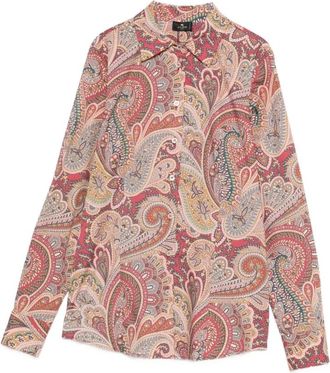 Etro Femme, Blouses et Chemises, Rouge, Taille: 42 FR Chemises Rouges Élégantes