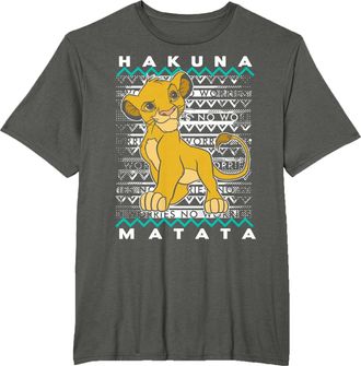 Disney Der K&ouml;nig der L&ouml;wen Hakuna Matata Simba K&uuml;nstlerischer Hintergrund T-Shirt