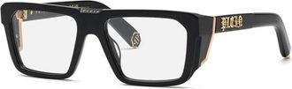 Philipp Plein Homme, Accessoires, Noir, Taille: 55 MM Vpp142M Eyeglasses