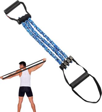 Generico Dehnb&auml;nder, Fitnessb&auml;nder, flexible Extender mit 3 L&ouml;chern f&uuml;r Rehabilitation, Training, Yoga und Fitness