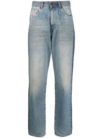 Diesel jean 1956 boyfriend &agrave; effet d&eacute;lav&eacute; - Bleu