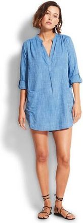 Seafolly Damen Strandkleid Boyfriend Beach Shirt
