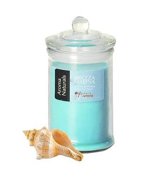 Canela d'Aurora Kerzen von Aurora Dafne Duftkerze in Glas, Wachs, hellblau, 7.9 x 7.9 x 14.8 cm
