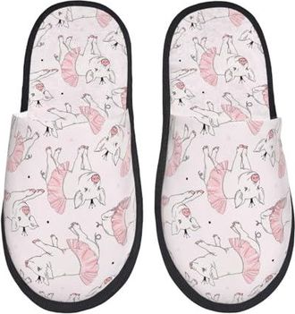 Generic Accueil Pantoufles Mignonne Ballerine Cochon Unisexe Pantoufles En Coton Antid&eacute;rapant Maison Slippers Pour Camping Femmes Int&eacute;rieur M