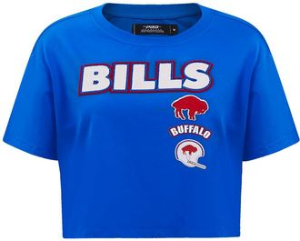 Pro Standard Womens NFL Buffalo Bills Retro Classics Kurzarm Boxy T-Shirt Royalblau Blau S