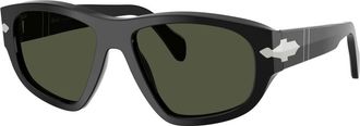 Persol unisex, Accessoires, Noir, Taille: 58 MM Po0050S Lunettes de soleil &agrave; monture irr&eacute;guli&egrave;re