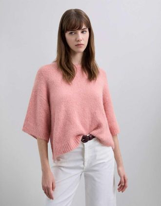 Scalpers Rop - Grobstrick-Pullover in Blassrosa