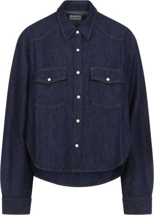 Khaite Femme, Blouses et Chemises, Bleu, Taille: 36 FR Grenon Shirt