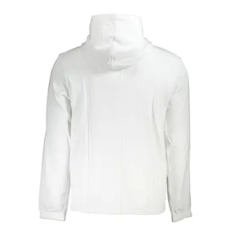 Calvin Klein Logo-Embroidered Cotton-Blend Hoodie - White
