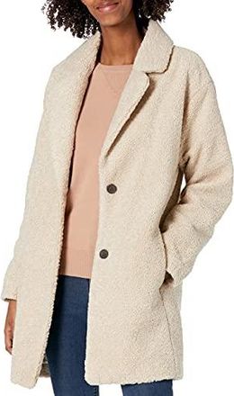 Amazon Essentials Veste à Revers Molletonée Femme, Sable, XS