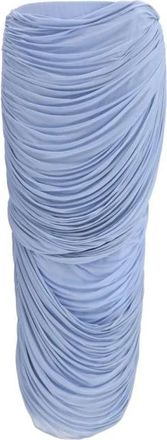 Magda Butrym Jupe Midi Drap&eacute;e - Femme - Jupes - Bleu - Taille: 36 FR