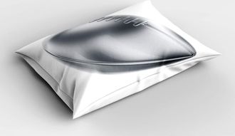 Abakuhaus Grau Kissenbezug, American Football Motiv, Dekorativer Standard King Size Gedruckter Kissenbezug, 80 x 40 cm, Hellgrau Weiß Grün