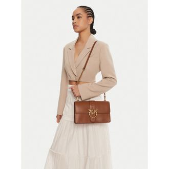 Pinko Handtasche PINKO Love One Classic ST.CL Al 25-26 PLTT 105857 A0F1 Braun