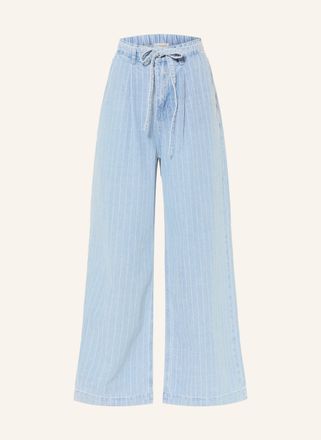 Grace & Mila Grace & Mila Wide Leg Jeans Pompon blau