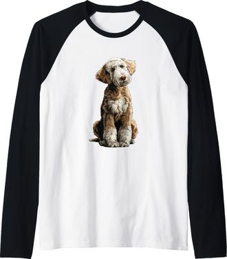 Whyitsme Design Leber und Tan Bedlington Terrier Hund Illustration Raglan