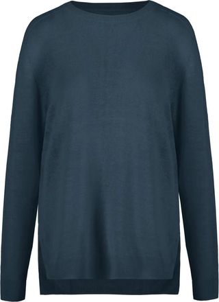 Bomboogie Femme, Pulls, Bleu, Taille: 44 FR Pull en lin &agrave; col rond