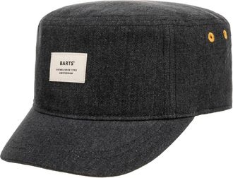 Barts Montania Army Cap Armycap Military Urban Leinencap Baumwollcap Damen/Herren - mit Schirm, Klettverschluss Fr&uuml;hling-Sommer Sommer - One Size schwarz