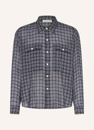 Cole Buxton Cole Buxton Hemd Kayce Comfort Fit Mit Leinen blau