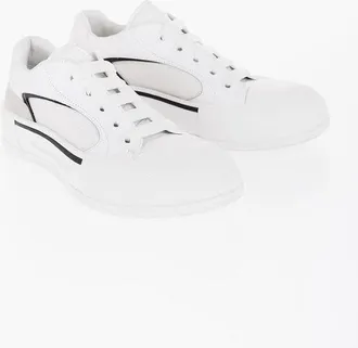 Alexander McQueen Einfarbige Low-Top-Sneaker Aus Leder Und Canvas Gr&ouml;&szlig;e 41