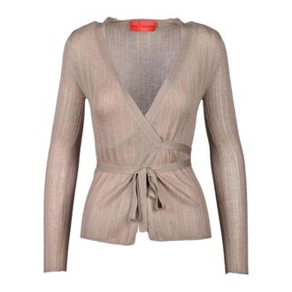 Wild Cashmere Seiden Kaschmir Wickel-Strickjacke - - Knitwear - Damen - Beige - M
